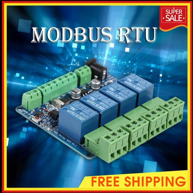 Modbus Rtu 4 Way Relay Module Ttlrs485 Interface Communication With