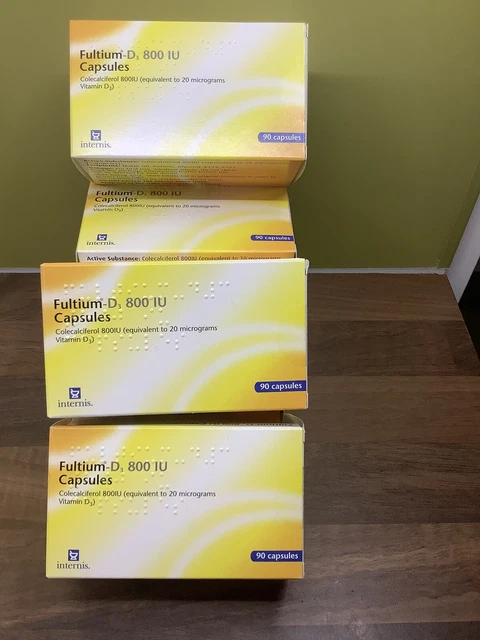 FULTIUM VITAMIN D3 Capsules 800iu - 90 Capsules £10.20 - PicClick UK