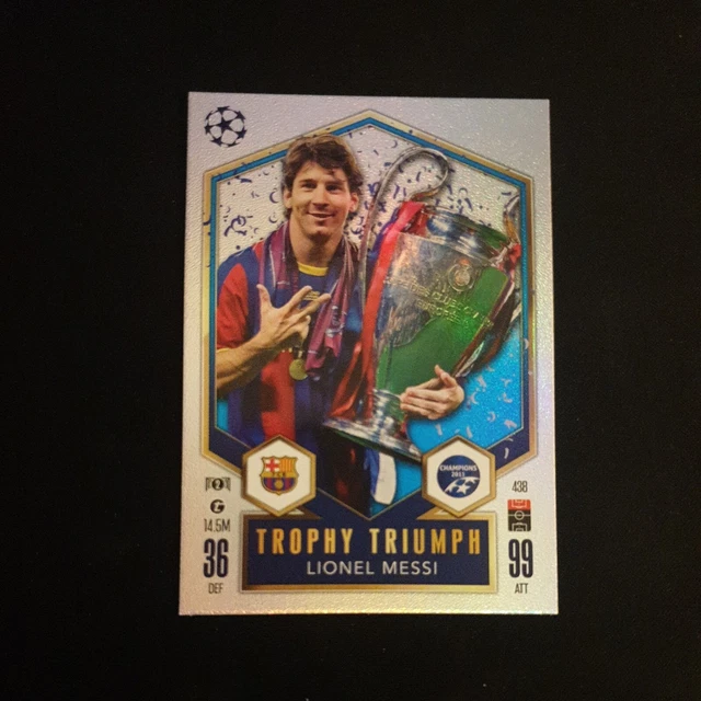 TOPPS MATCH ATTAX 2024/25 2025 Lionel Messi Barcelona Trophy Triumph ...