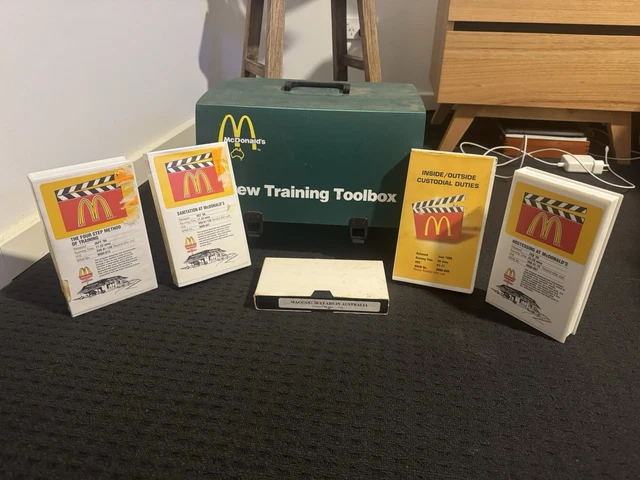 OLD MCDONALD’S STAFF Training VHS Tapes and Crew Training Toolbox ...
