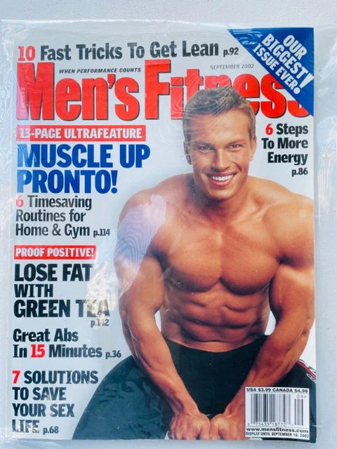 MEN'S FITNESS Exercise Magazine September 2002 Barbell Basics (Rare ...