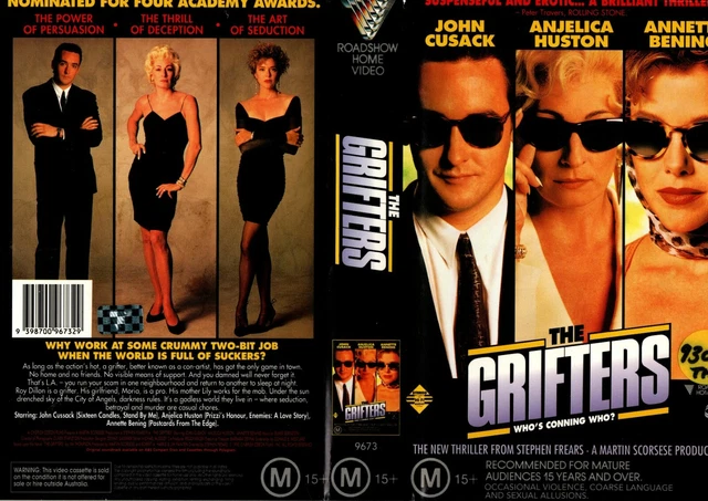 THE GRIFTERS - John Cusack - VHS - PAL - USED - Cleaned - Original Oz ...