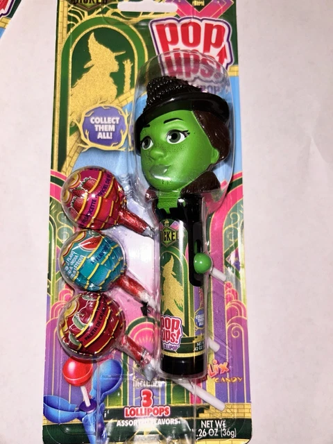 WICKED MOVIE GLINDA And Elphaba Pop Ups-Flix Candy Lollipop-Lot Of 2 ...
