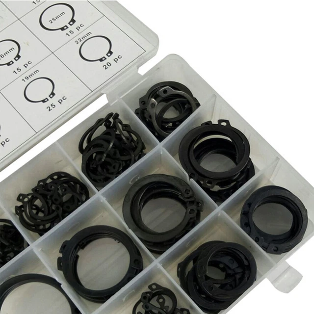 300 PCS EXTERNAL Snap Ring Assortment Kit Set Circlip 18 Sizes ...