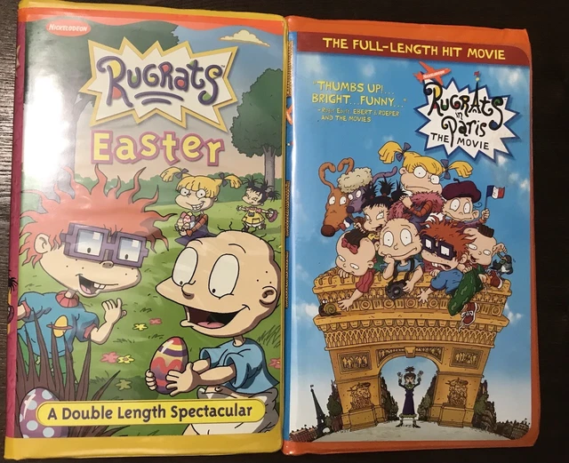 2 RUGRATS VHS Movies: Rugrats in Paris (‘00) & Easter Nickelodeon ...