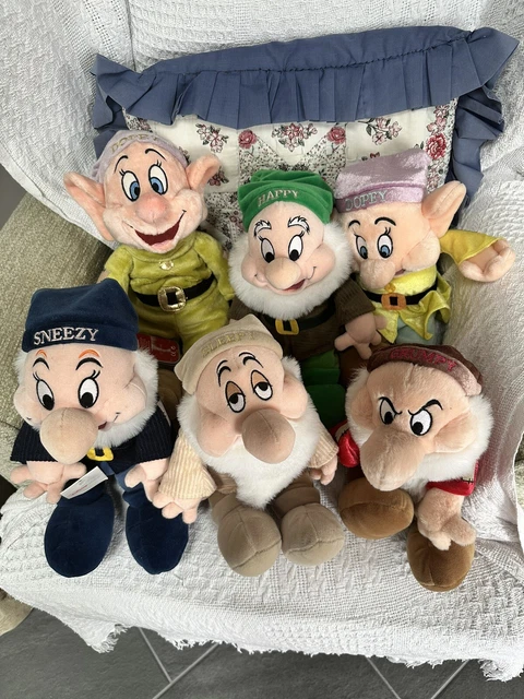 SNOW WHITE & the Seven Dwarfs Soft Plush. Dopey. Sneezy. Grumpy. Sleepy ...