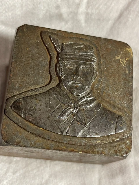 ANTIQUE CIVIL WAR Soldier Form Manufacturing Die Mold heavy metal £76. ...