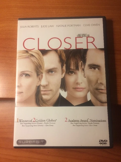CLOSER(DVD) JULIA ROBERTS, Jude Law, Natalie Portman, Clive Owen EUR 1,03 - PicClick FR