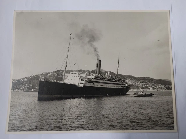 ROYAL MAIL LINE RMS ATLANTIS Large vintage photo c. 1920s, ship cruise ...