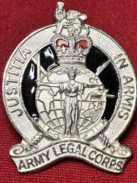 POST 1952 THE Army Legal Corps British Military Cap Badge - blue & red ...
