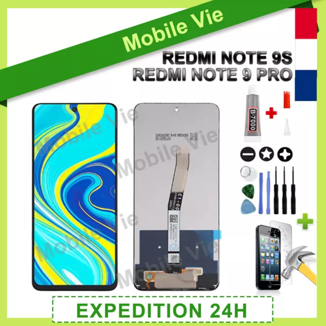ECRAN LCD + Vitre Tactile Pour Xiaomi Redmi Note 9S / Note 9 Pro Noir + Outils EUR 23,90 ...