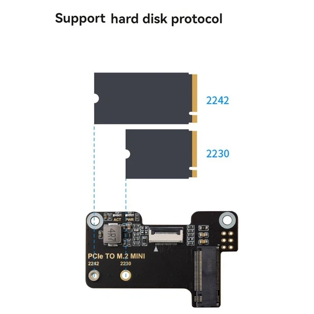 ADAPTER BOARD FOR Raspberry Pi5 PCIe to M.2 Support NVMe Protocol M ...