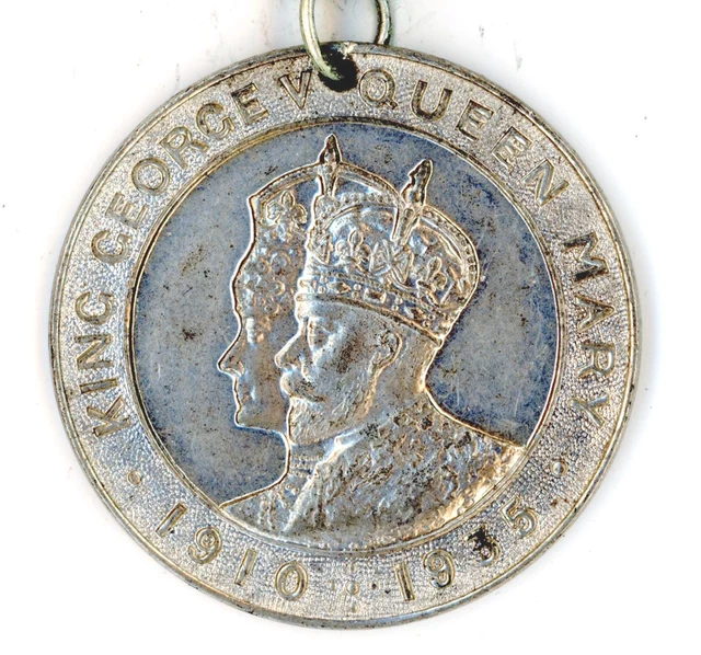 SILVER JUBILEE KING George V 1935 medal medallion Church Urban Council ...