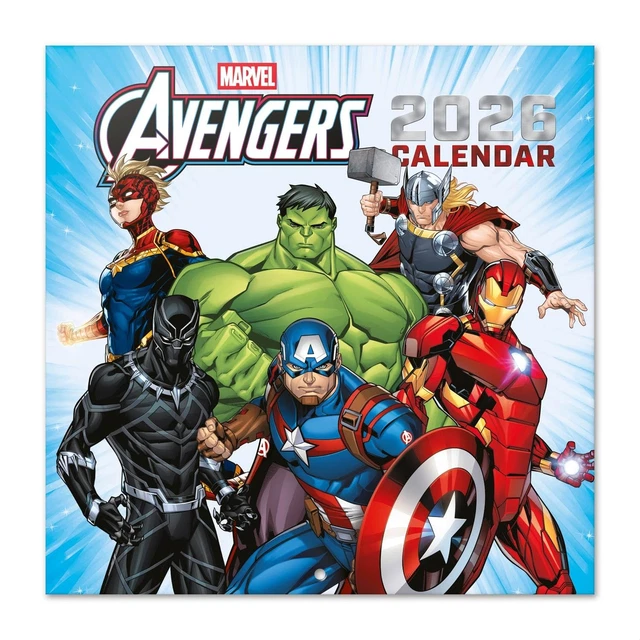 GRUPO ERIK WALL Calendar 2026 - Marvel Avengers Calendar 2026 | Square ...