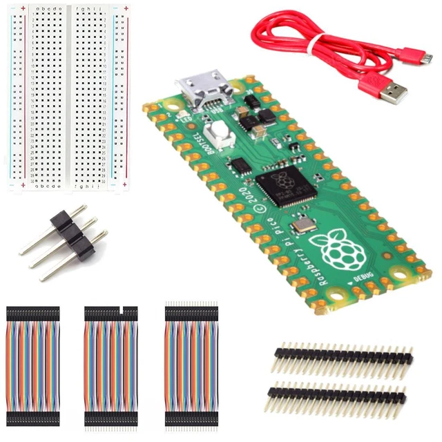 RASPBERRY PI PICO Ensemble Incl. Pico,Câble USB Breadboard Jumperkabel ...