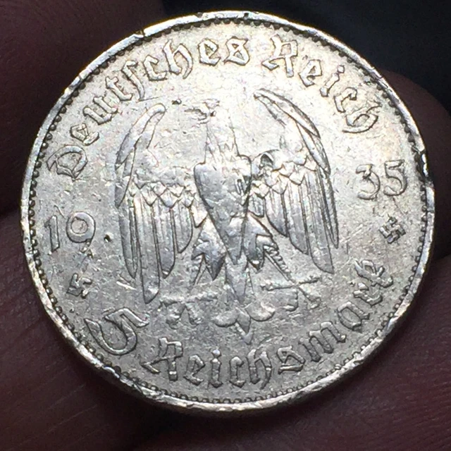 MONETA COIN CHIESA GERMANY GERMANIA 5 REICHSMARK 1935 A THIRD REICH ...