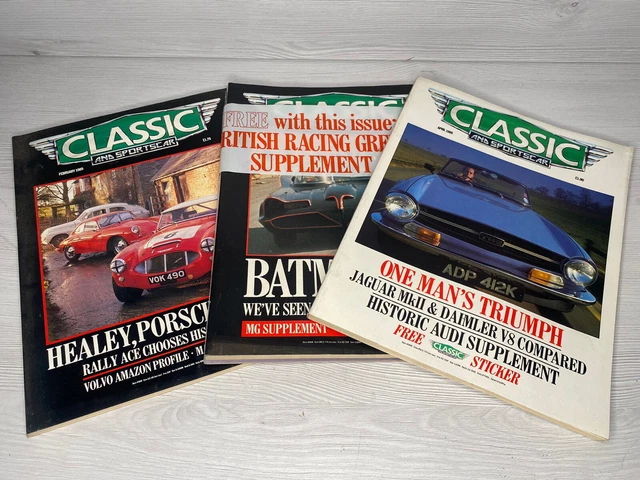 CLASSIC AND SPORTSCAR Magazine 1989 Vintage car mags Motor Sport ...
