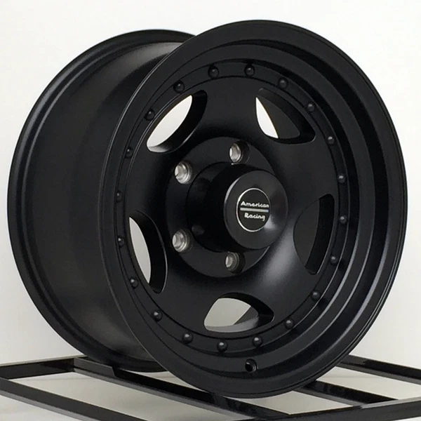 15 INCH BLACK Wheels Rims Chevy GMC Truck 5 Lug 5x127 American Racing ...