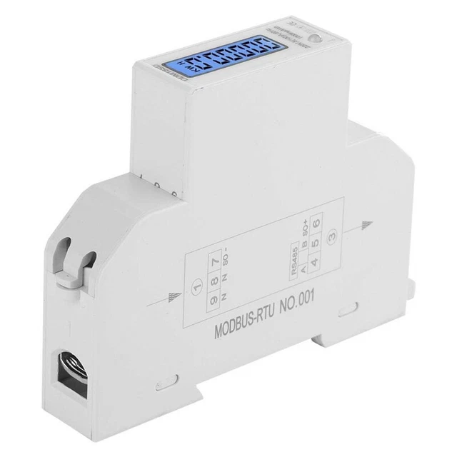5-100A 220V COMPTEUR D'éNergie Monophasé RS485 Protocole MODBUS LCD ... 5-100A 220V COMPTEUR D'éNergie Monophasé RS485 Protocole MODBUS LCD ...