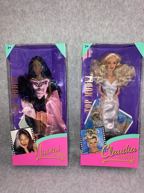 HASBRO SINDY TOP Model Naomi Campbell & Claudia Schiffer Fashion Dolls ...