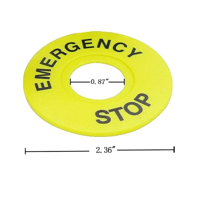 10 PCS 22MM Diameter Emergency Stop Sign Push Button Switch Replacement ...