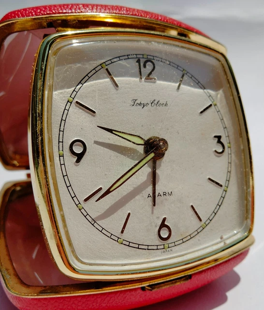 VINTAGE STOCK VERY Rare Cute Tokyo Clock Wind Up Travel Clock Cute ...