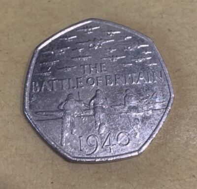 VERY RARE 2015 "The Battle of Britain 1940" 50p Fifty Pence Coin £12.00 ...
