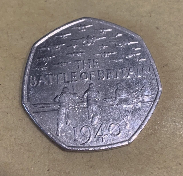 VERY RARE 2015 "The Battle of Britain 1940" 50p Fifty Pence Coin £12.00 ...