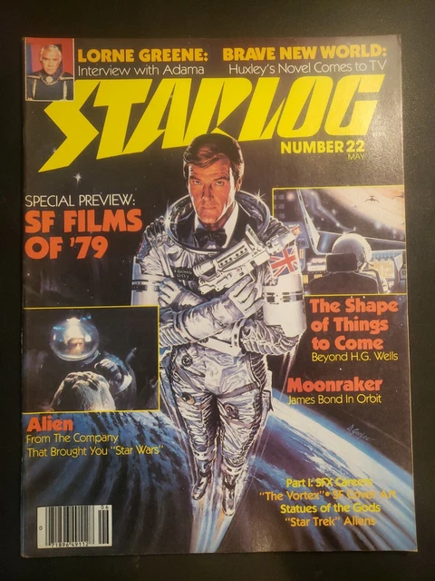 STARLOG #22 MAY 1979 James Bond 007 Moonraker Alien Lorne Greene £4.40 - PicClick UK