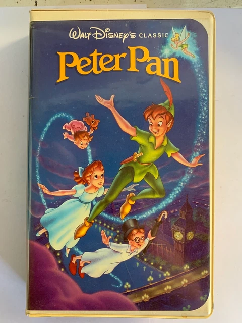WALT DISNEY CLASSIC Peter Pan VHS 1990 Black Diamond edition clamshell ...