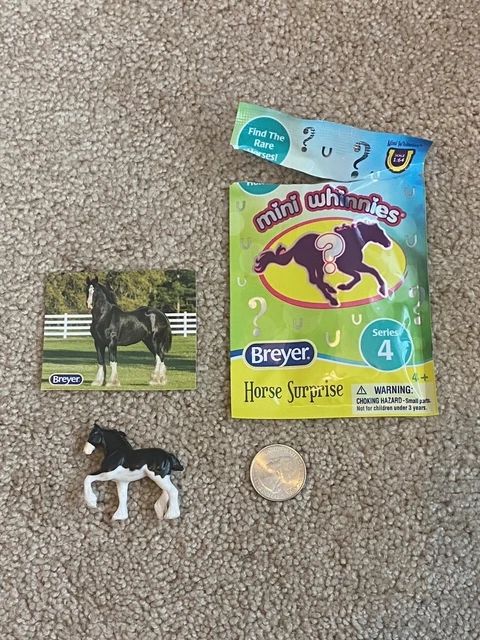BREYER MINI WHINNIES Horse Surprise Series 4 - black splash pinto draft ...
