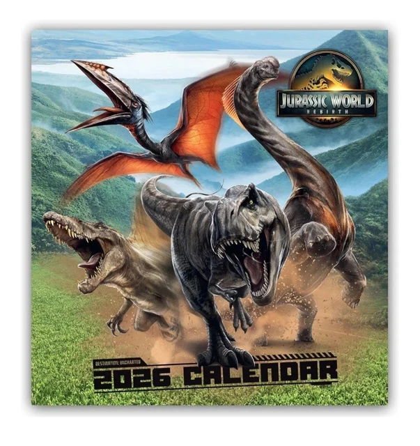 JURASSIC WORLD REBIRTH Calendar 2026 With Pull Out Poster £11.82 ...