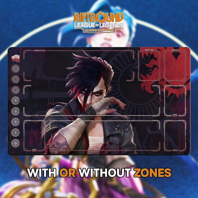 RIFTBOUND LOL TCG Playmat 24x14"(60*35cm) | Arcane VI - Stitched EDGES ...