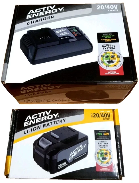 FERREX ACTIV ENERGY 20v/40v 5Ah Battery & 20V /40V Li-ion Charger ...