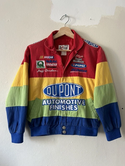 VINTAGE JEFF GORDON DuPont Chase Racing Jacket Youth Medium Rainbow $85 ...