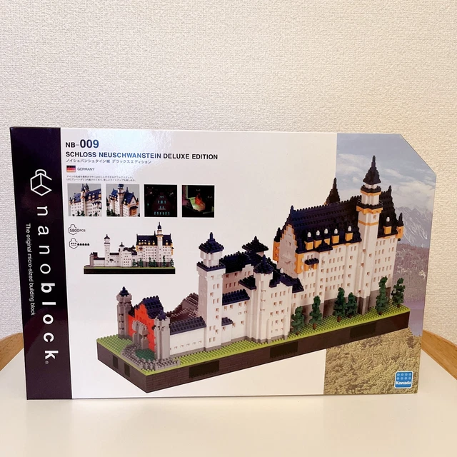 KAWADA NANOBLOCK NEUSCHWANSTEIN Castle Deluxe Edition Model LED Light ...