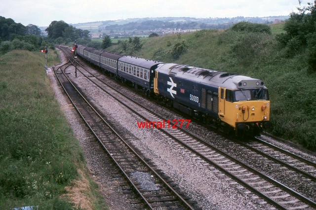 ORIGINAL RAILWAY SLIDE Class 0 50003 at Whiteball 04.07.81 £6.50 ...