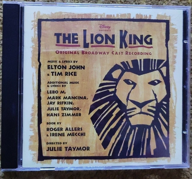 ORIGINAL BROADWAY CAST Recording : The Lion King CD Album, 20 tracks ...