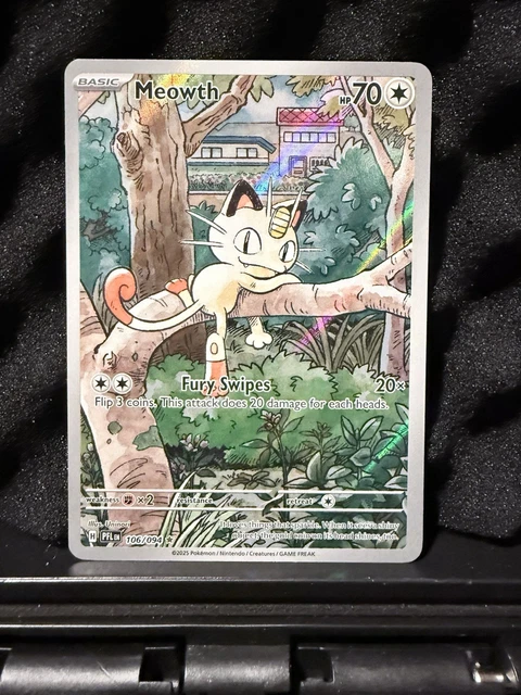 2025 POKEMON TCG Meowth 106/094 Pokémon Phantasmal Flames Illustration ...
