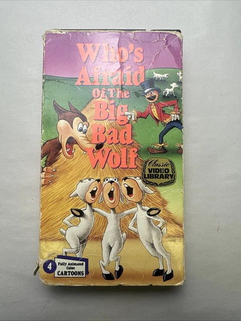 WHO'S AFRAID OF the Big Bad Wolf VHS, Cartoons £16.09 - PicClick UK