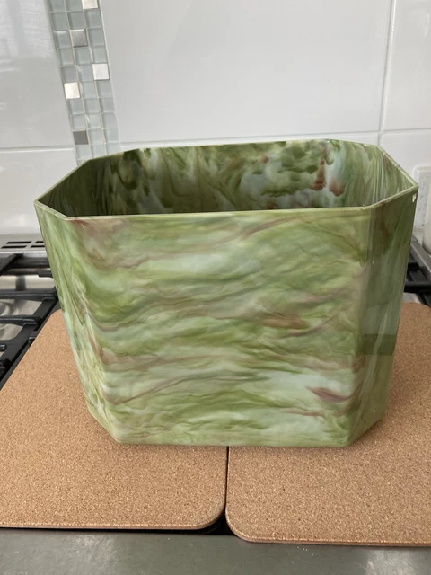 BAKELITE PLANTER/BIN MARBLE EFFECT ORIGINAL 1940s GREEN ART DECO £16.32 ...
