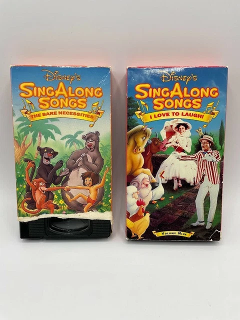 LOTTO DI 2 nastri VHS Disney Sing Along Songs The Bare Necessities ...