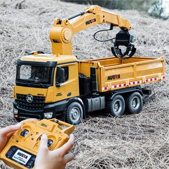 1:14 RC TIMBER Grab Dump Truck 15CH RC Vehicle Toy Car Huina 1575 With ...