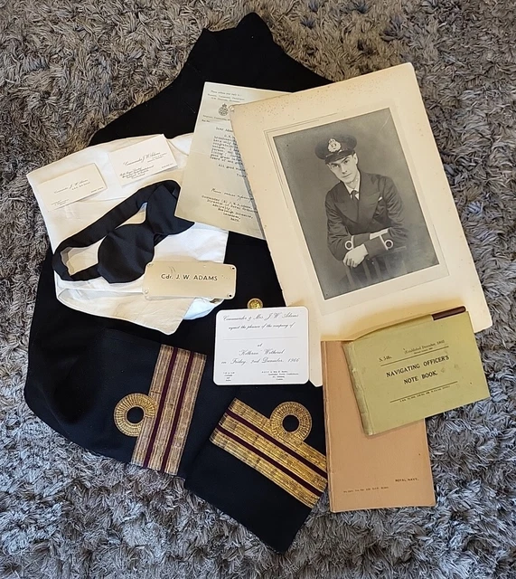 WW2 BRITISH ROYAL Navy Commanders Jacket / J Adams / Hms Cumberland ...