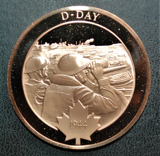 1944 D-DAY: 1973 History of Canada Proof Bronze Medal $21.95 - PicClick CA
