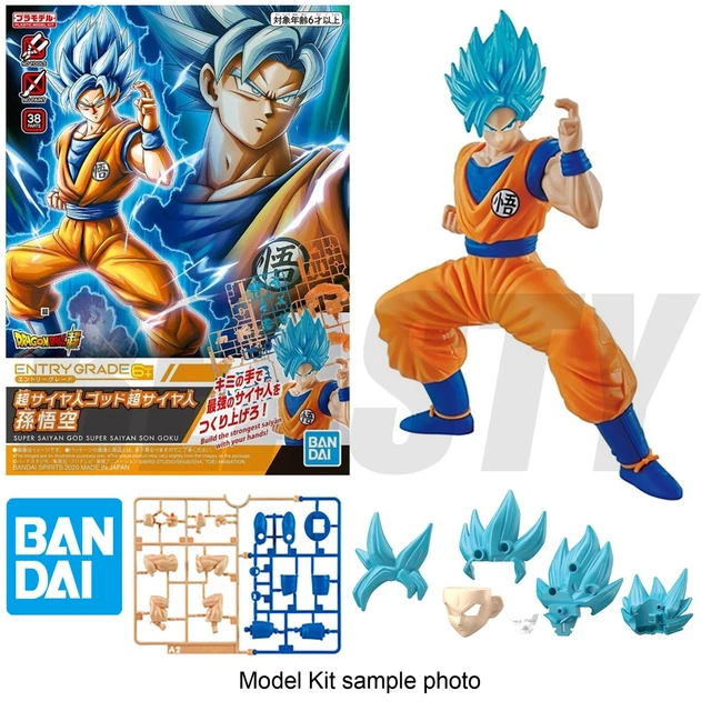 BANDAI DRAGON BALL Z Model Kit Goku Super Saiyan God NO PAINT OR TOOl ...