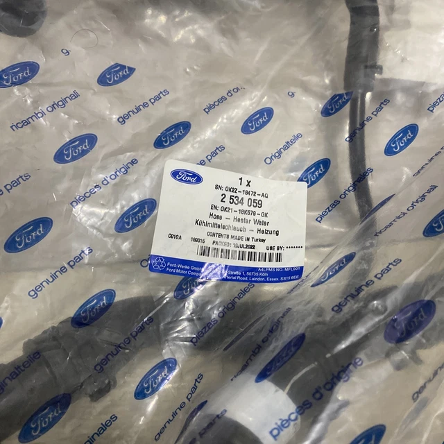 GENUINE FORD TRANSIT/TOURNEO Custom TTF 2021+ Rear Heater Water Hose ...