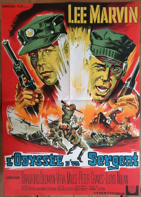 AFFICHE L'ODYSSEE D'UN SERGENT Buzz KULIK Lee MARVIN Vera MILES 60x80cm ...