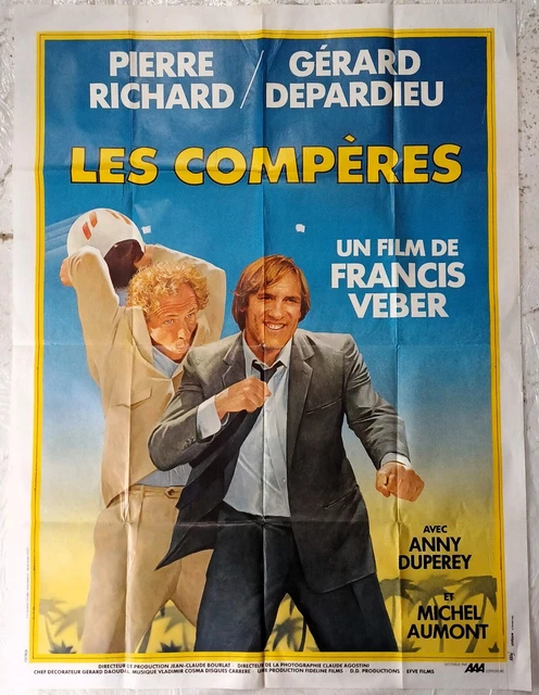 MANIFESTO CINEMA FILM I Compagni Pierre Richard Gérard Depardieu 120 X ...