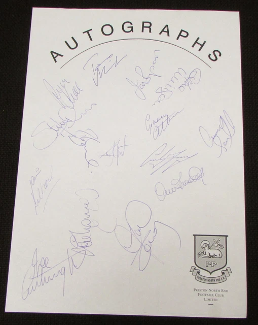 VECCHIO FOGLIO AUTOGRAFO squadra di calcio firmato - Squadra club di ...
